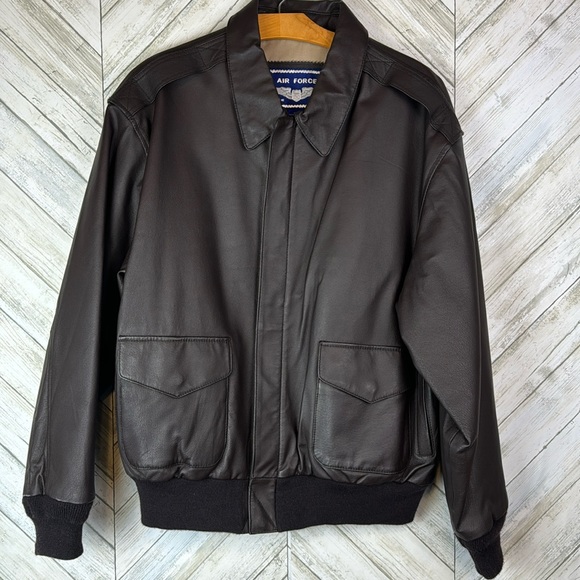 Air Force | Jackets & Coats | Vtg Airborne Leather Air Force Flight ...